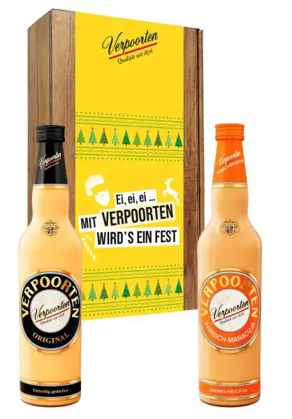 Geschenkset mit 0,7 L VERPOORTEN ORIGINAL Eierlikör 20 %vol & 0,7 L ...